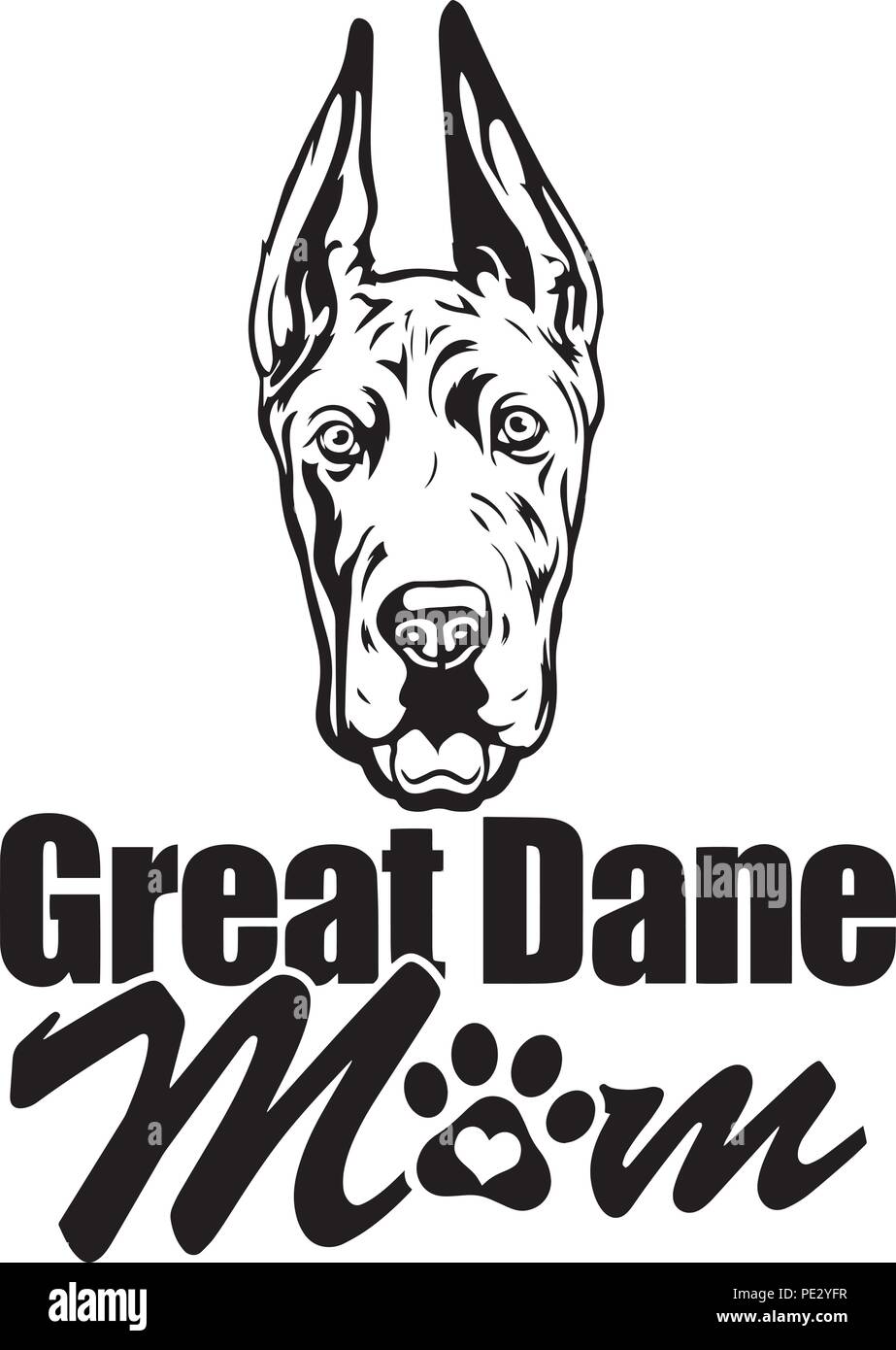 Great dane head Stock Vector Images - Alamy