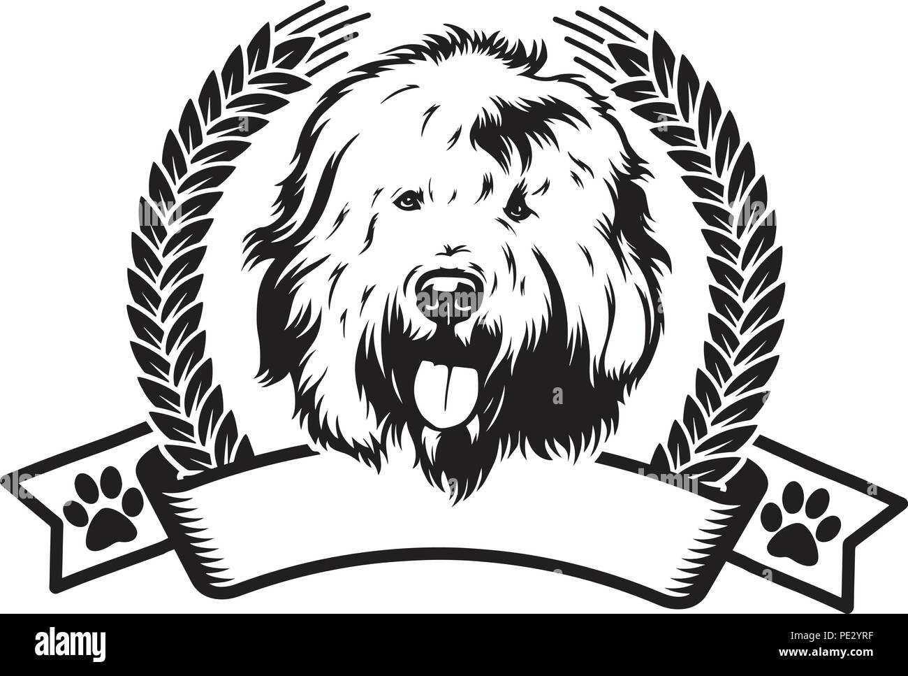 Head sheepdog Cut Out Stock Images & Pictures - Alamy