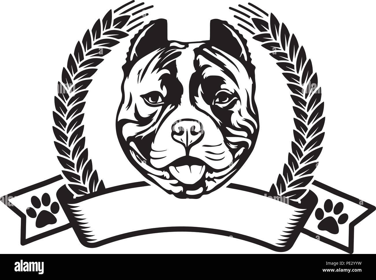 Pit Bull Pitbull Dog Dog Breed Pet Puppy Isolated Head Face Stock ...