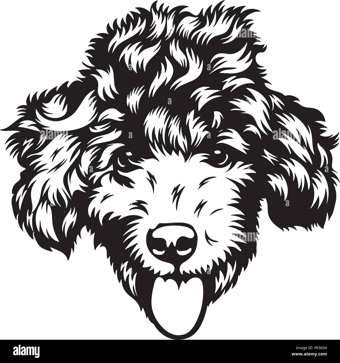 Poodle Head Silhouette