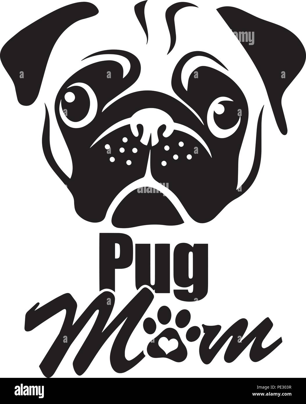 Dog breed pug Cut Out Stock Images & Pictures - Alamy