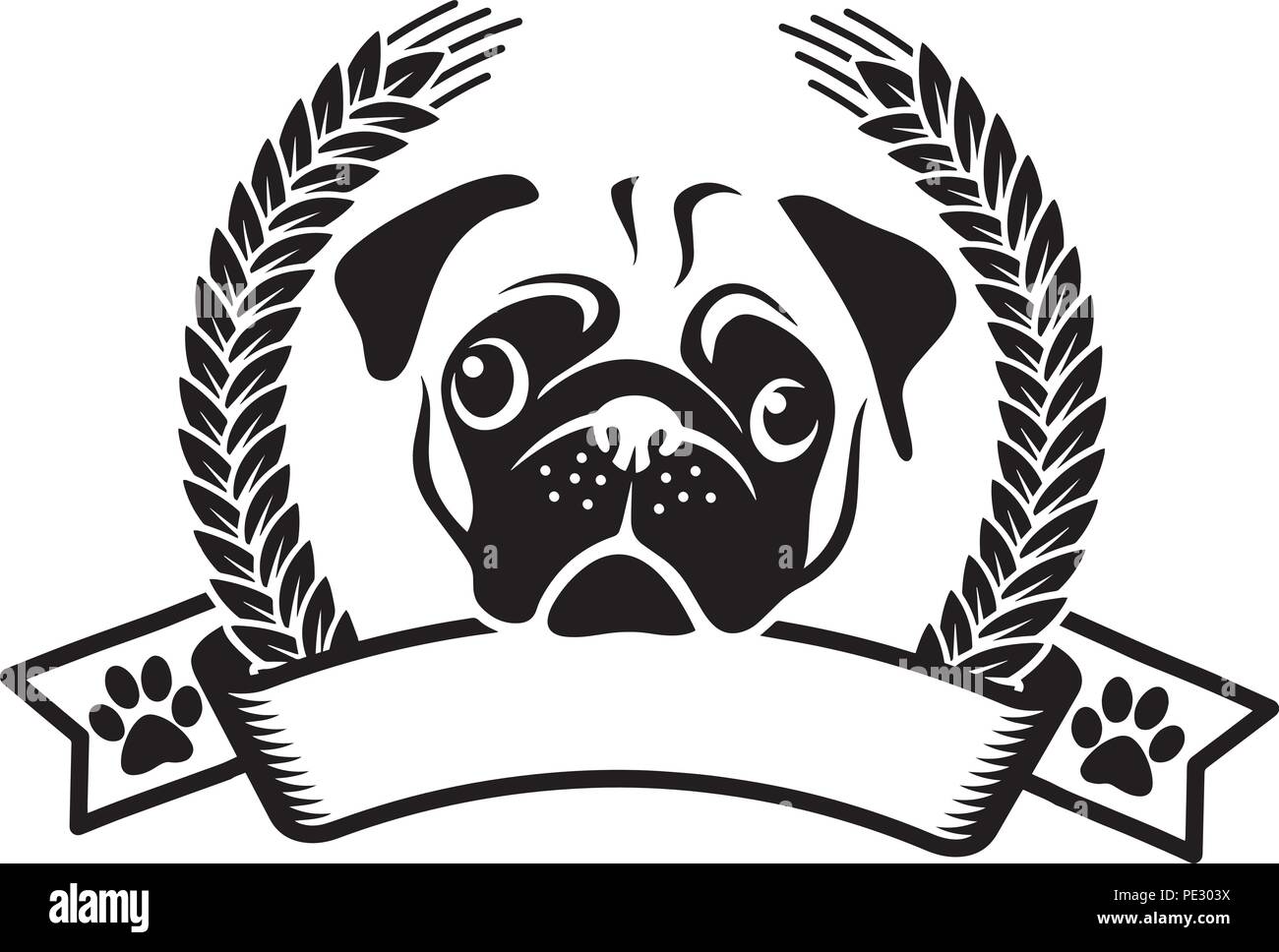 Dog breed pug Cut Out Stock Images & Pictures - Alamy