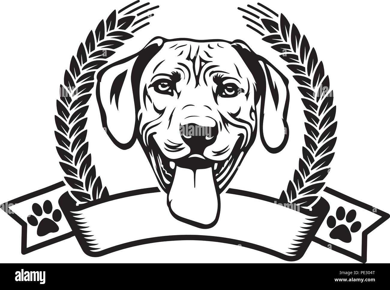 Rhodesian ridgeback silhouette Cut Out Stock Images & Pictures - Alamy