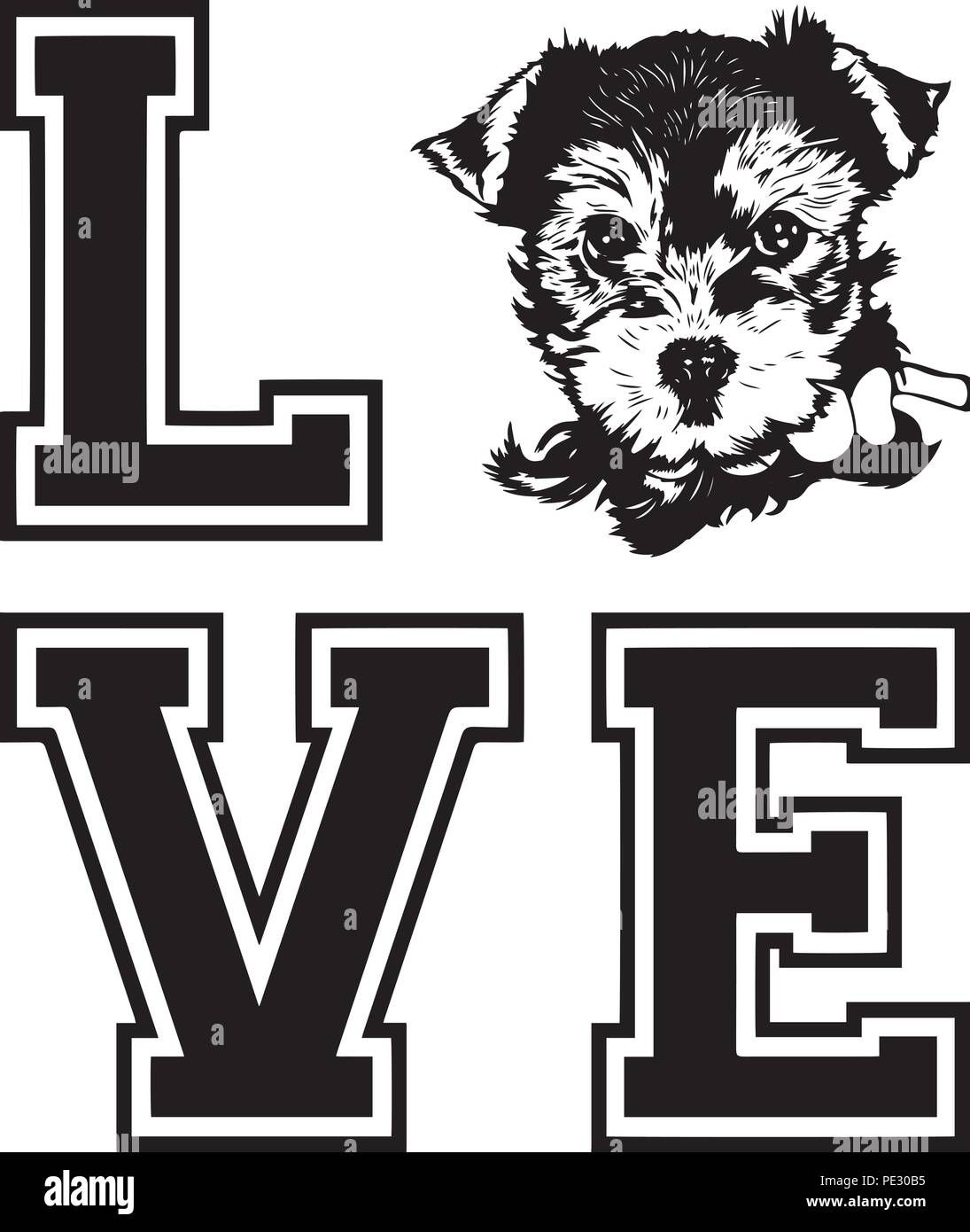 Yorkshire terrier vector vectors hi-res stock photography and images ...