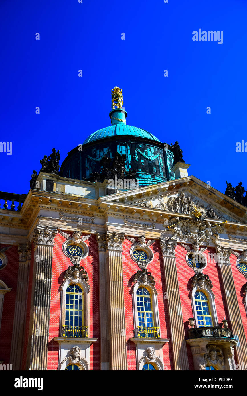 Façade and architectural details of the New Palace of Frederick the ...