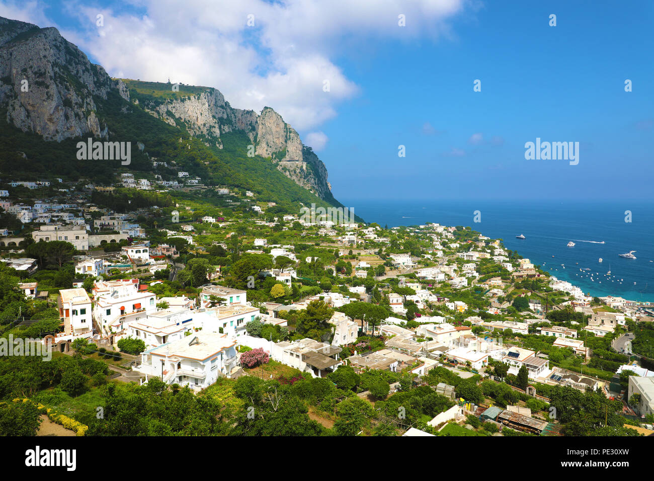 Capri sight from terrace, Capri Island, Italy Stock Photo - Alamy