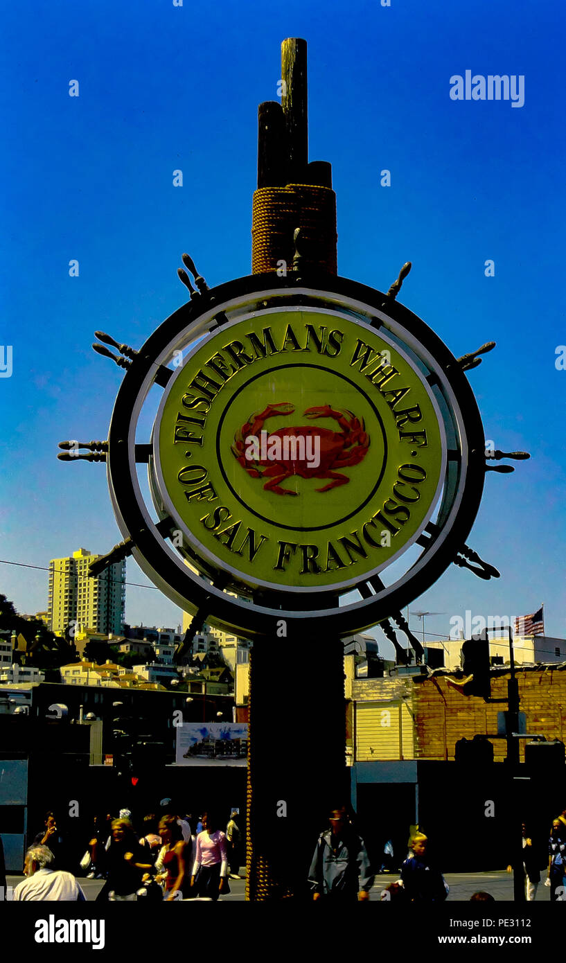 The iconic Fisherman's Wharf sign in San Francisco, California Stock ...