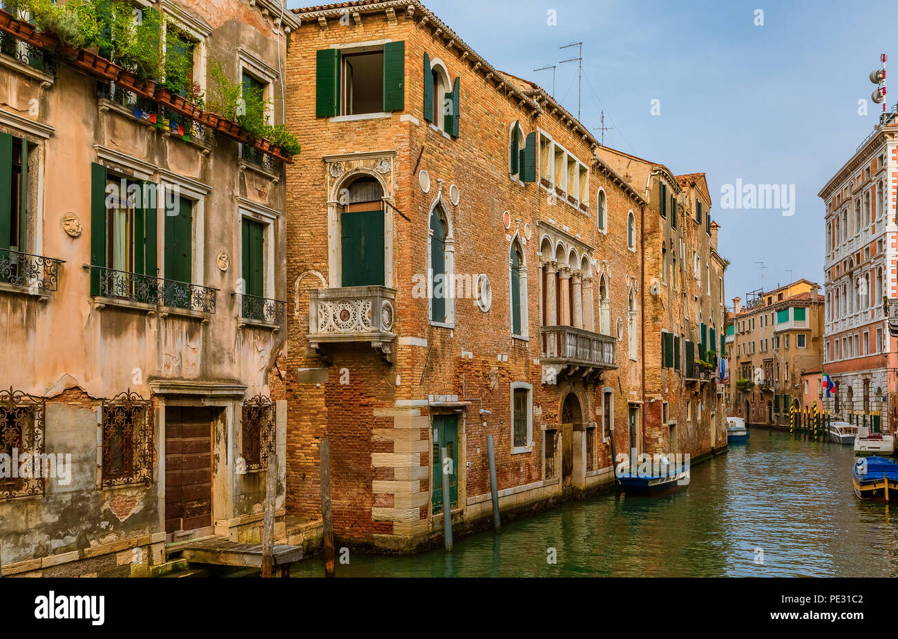 Typical venetian side street hi-res stock photography and images - Alamy