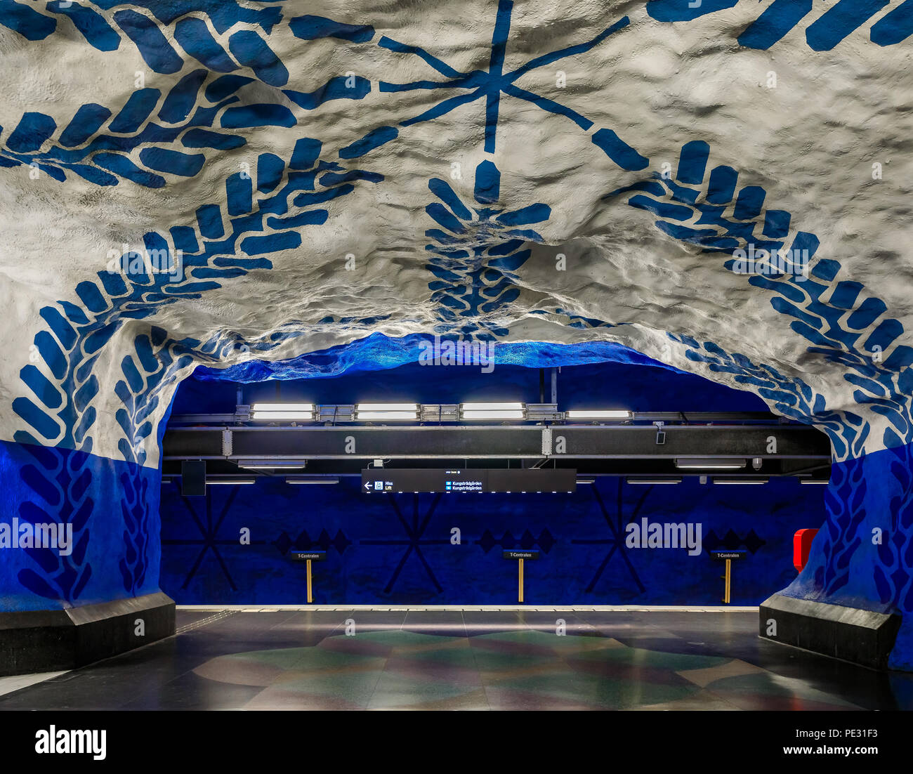 Stockholm, Sweden - August 28,2017: underground metro or tunnelbana ...