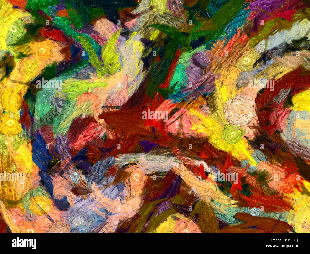 Abstract texture background. Digital painting in Vincent Van Gogh style ...