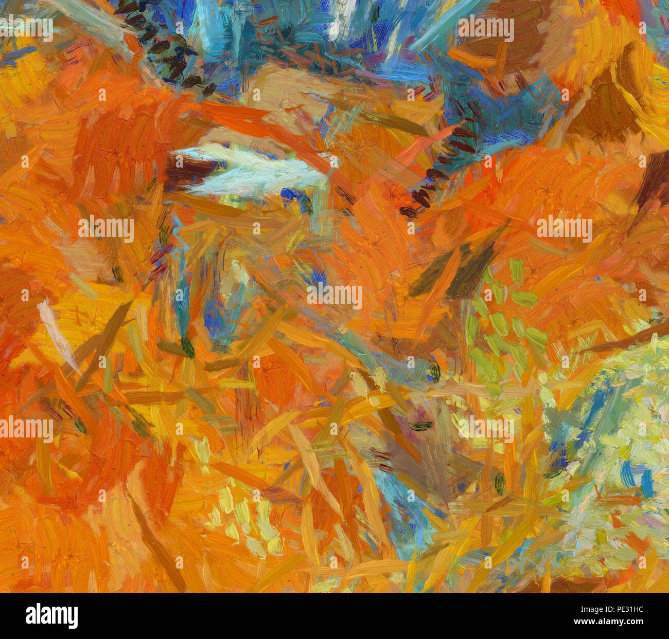 Abstract texture background. Digital painting in Vincent Van Gogh style ...