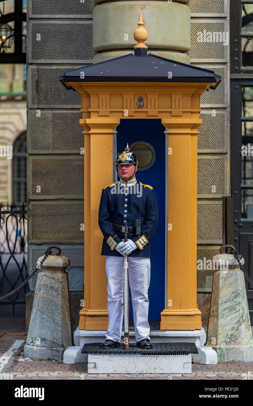 Stockholm palace guard helmet hi-res stock photography and images - Alamy