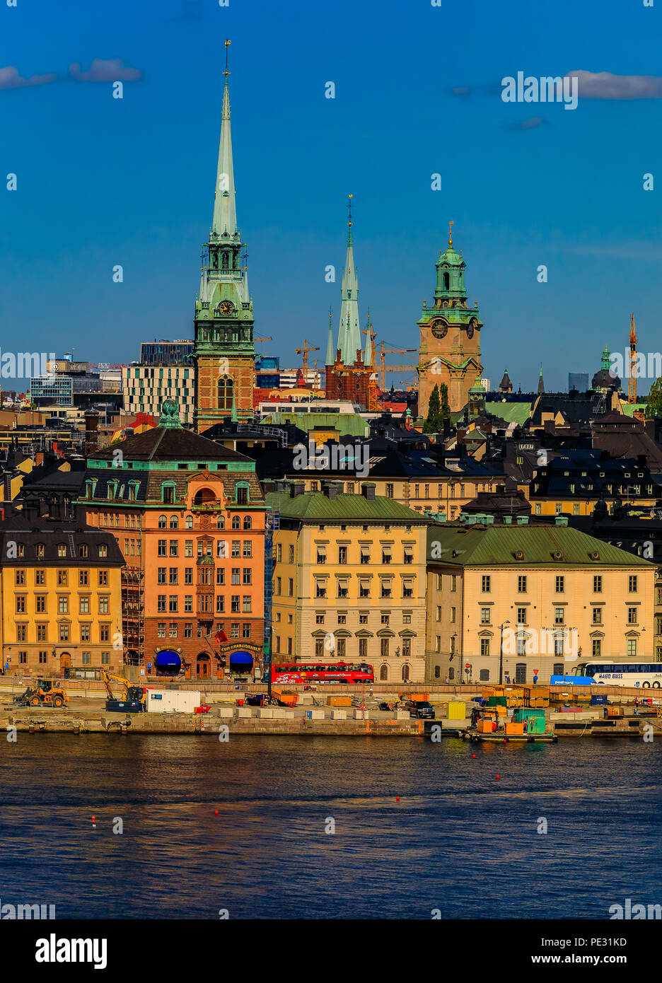 Stockholm, Sweden - August 11, 2017: Traditional gothic buildings in ...