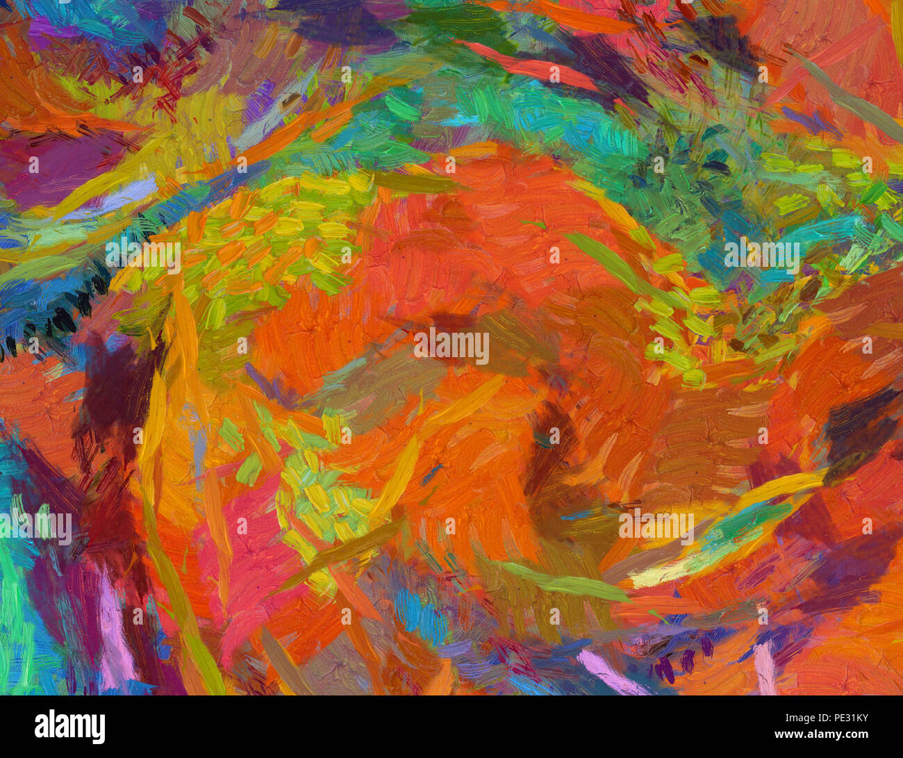 Abstract texture background. Digital painting in Vincent Van Gogh style ...