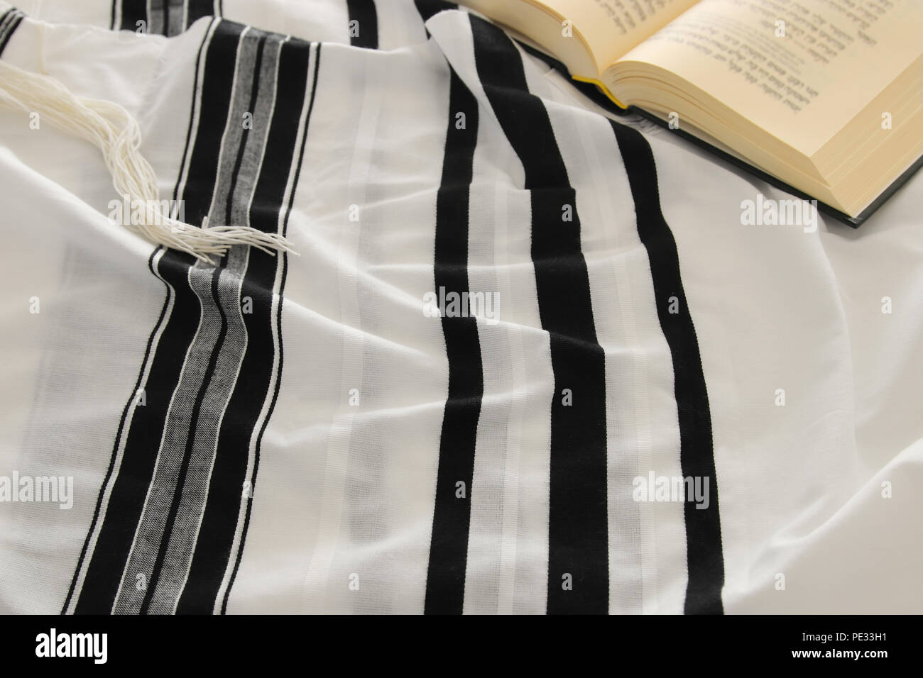 Prayer Shawl - Tallit and Prayer book jewish religious symbols. Rosh ...
