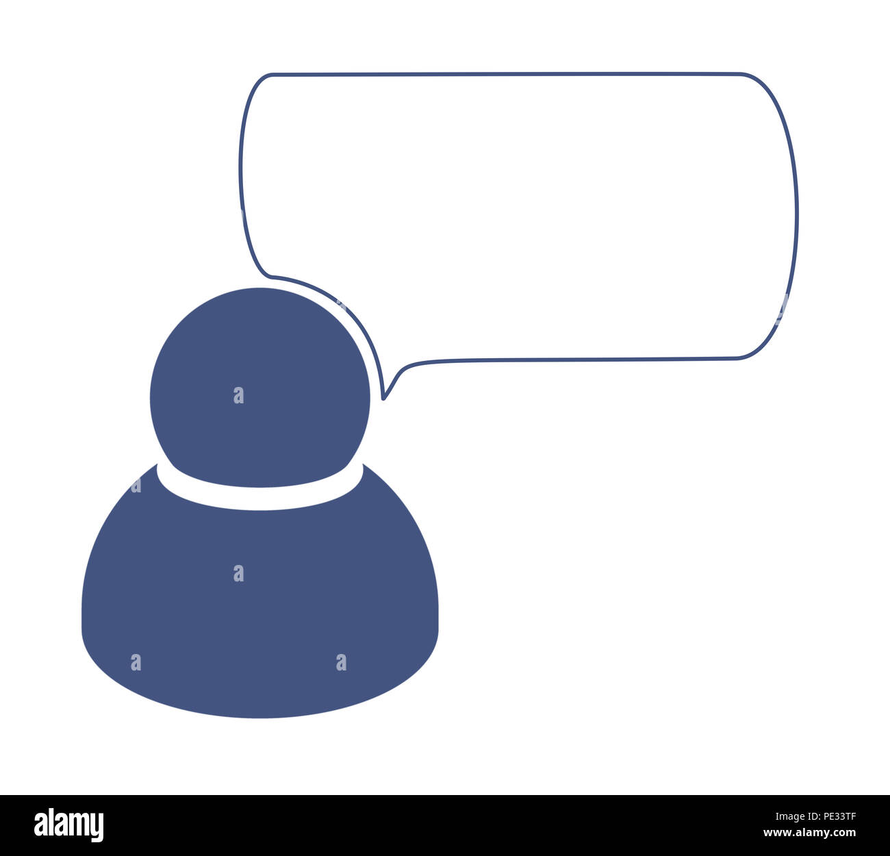 Human person man blue icon white background Stock Photo - Alamy