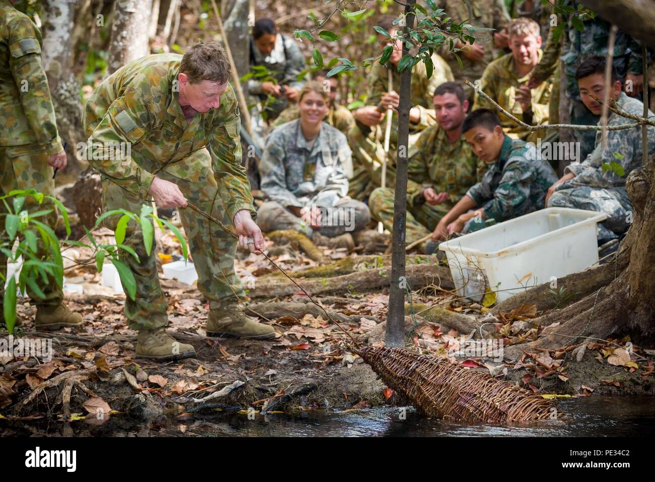 Australian Army soldier Corporal Steve Ellis, a survival instructor ...