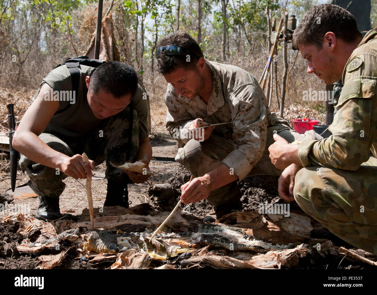 Peoples Liberation Army Lt Mingming Liu Left U S Marine Corps Cpl