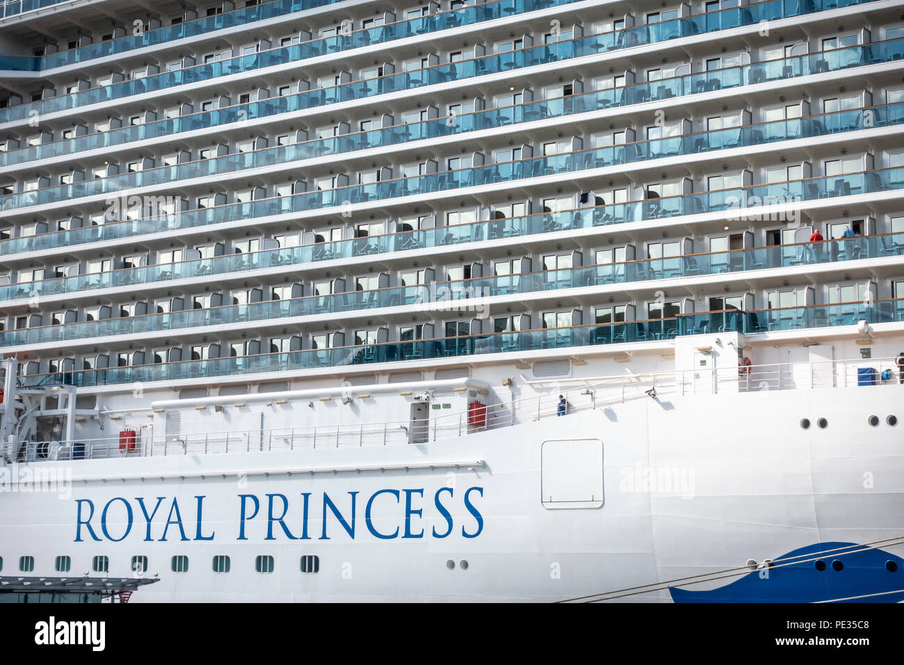 Royal Princess Cruise Ship docked at Liverpool Stock Photo - Alamy