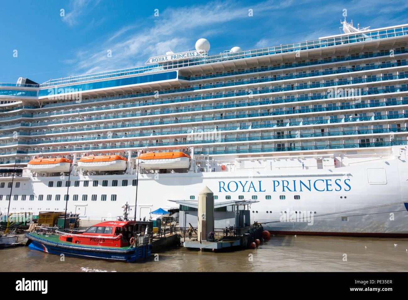 Royal Princess Cruise Ship docked at Liverpool Stock Photo - Alamy