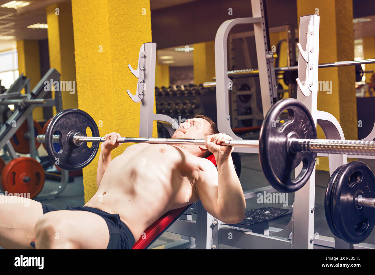 Sport, bodybuilding, training and people concept - Fitness man workout ...