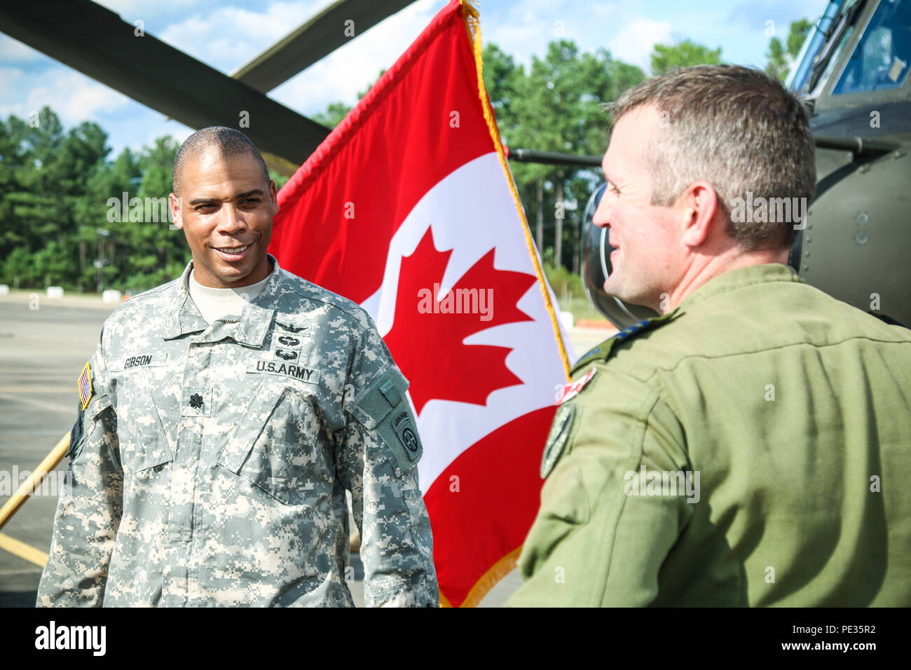 Lt. Col. Hise Gibson (left), commander, 3rd General Support Aviation ...