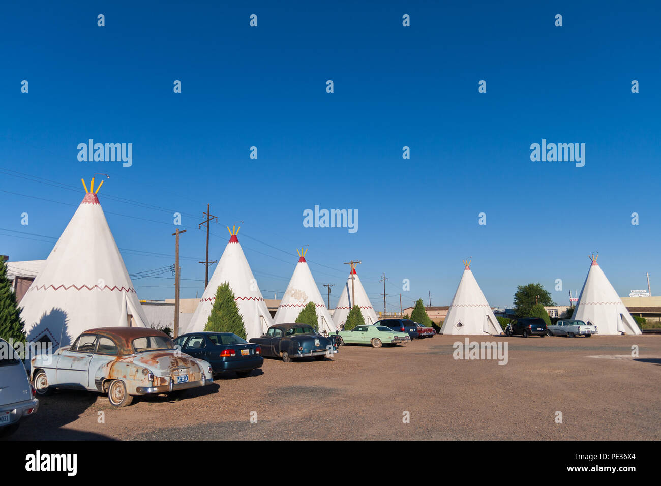 The Famous Wigwam Motel along the US route 66 located in Holbrook ...