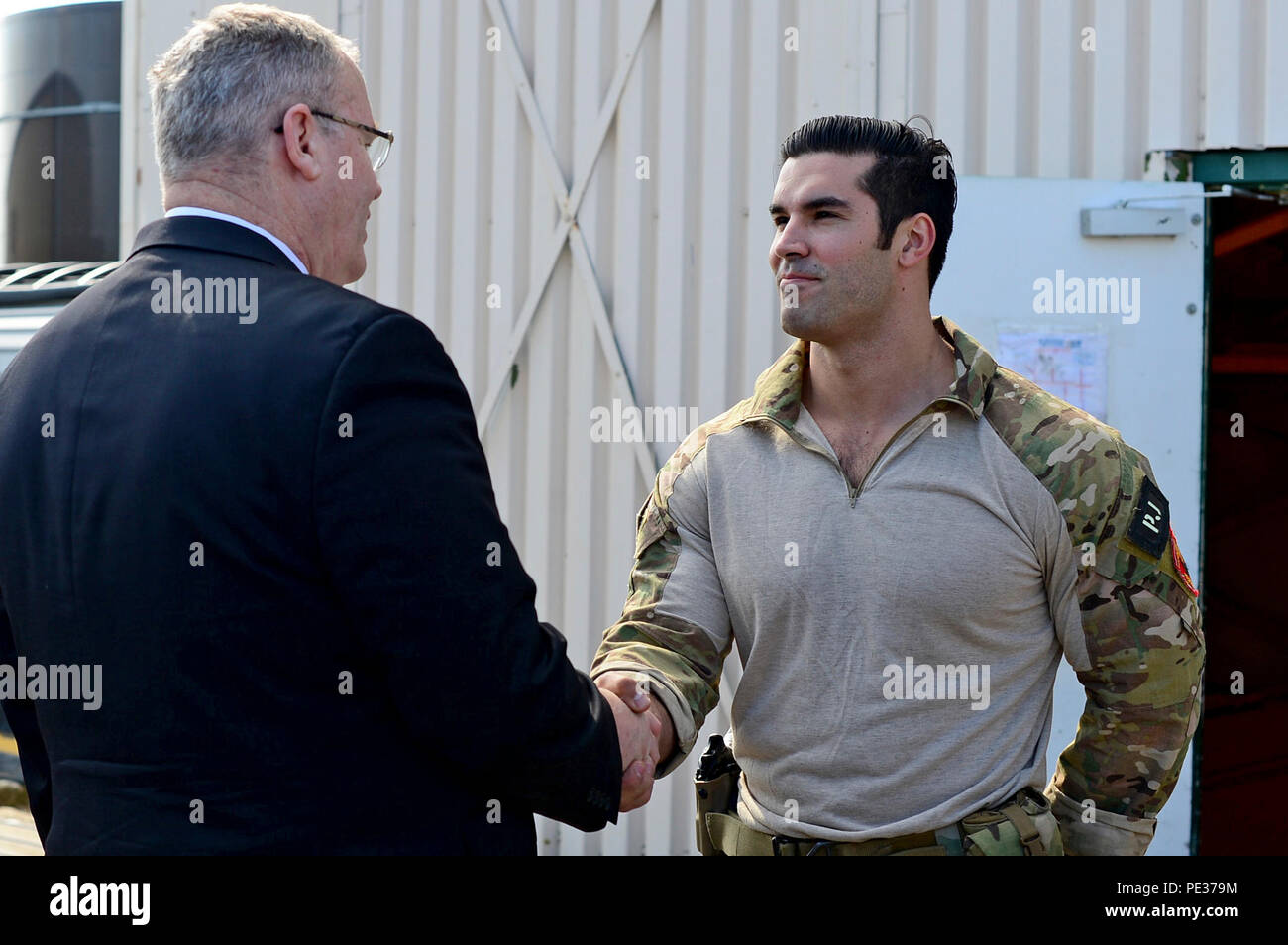 Robert Work, U.S. deputy secretary of defense, coins Staff Sgt. Frank ...