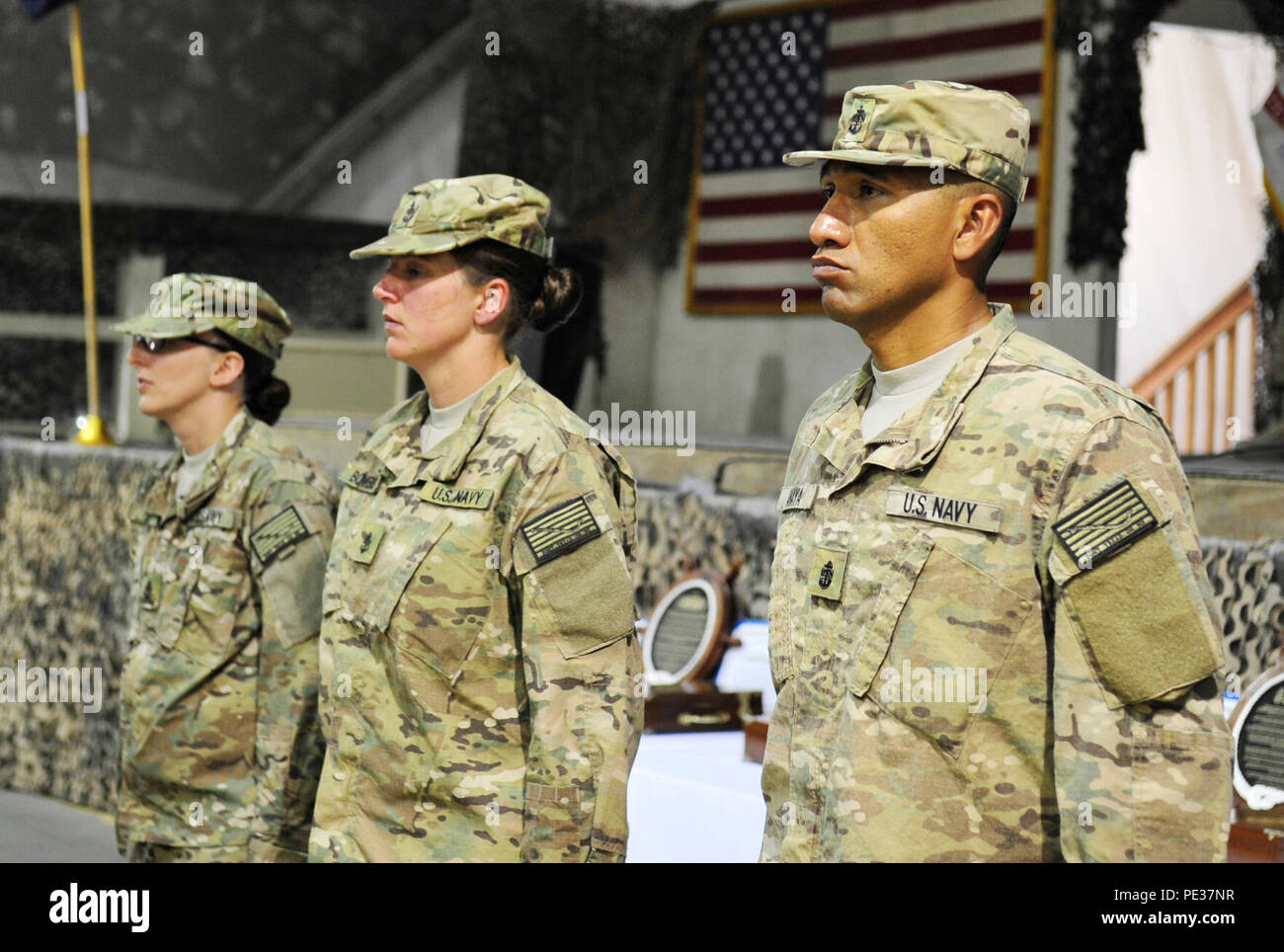 BAGRAM AIR FIELD, Afghanistan (Sept. 16, 2015) U.S. Navy newly pinned ...