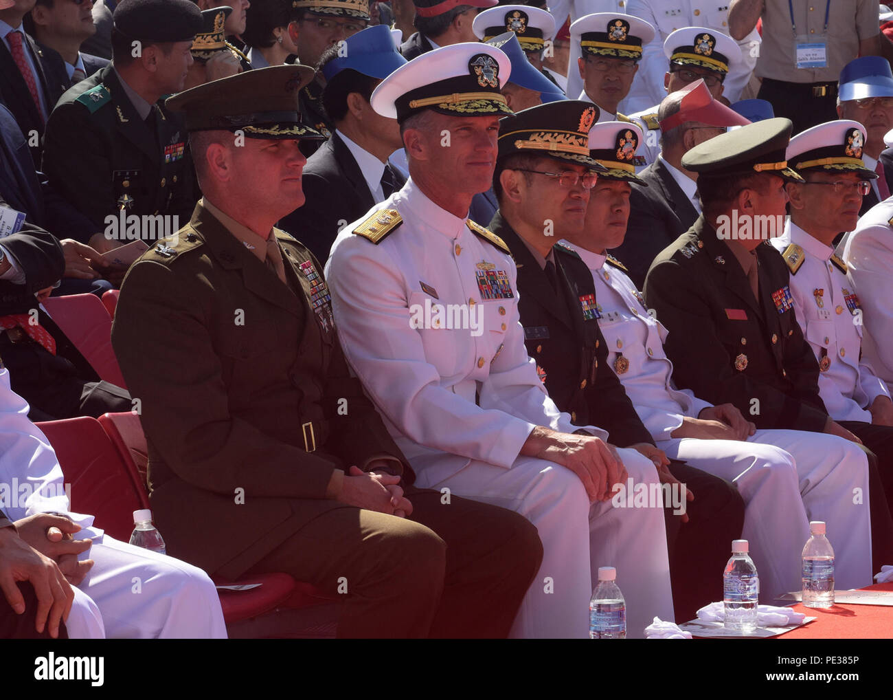 150915-N-AD372-041 INCHEON (Sept. 15, 2015) Rear Adm. William Byrne ...