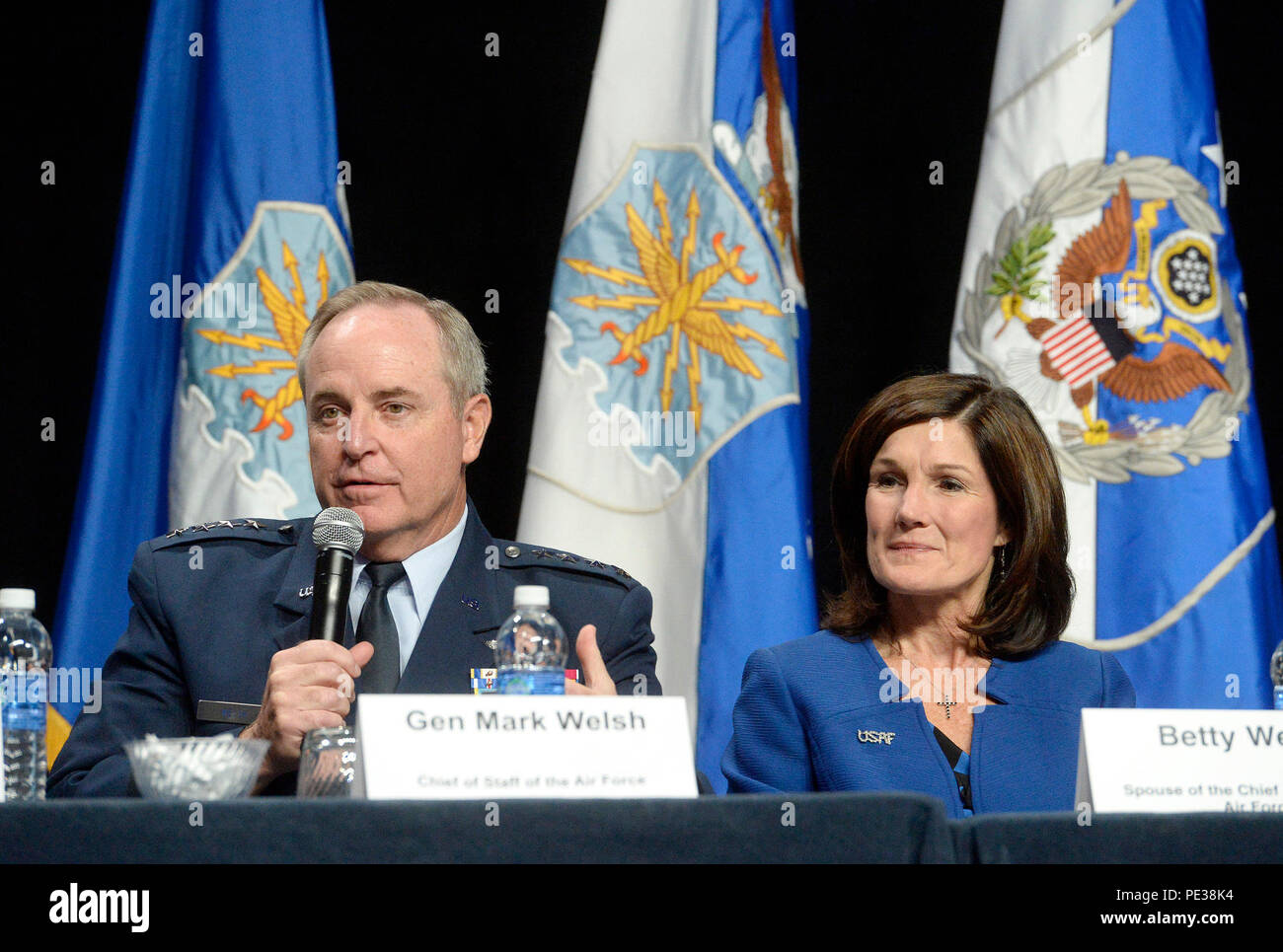 Air Force Chief of Staff Gen. Mark A. Welsh III and his wife, Betty, talk about family issues ...
