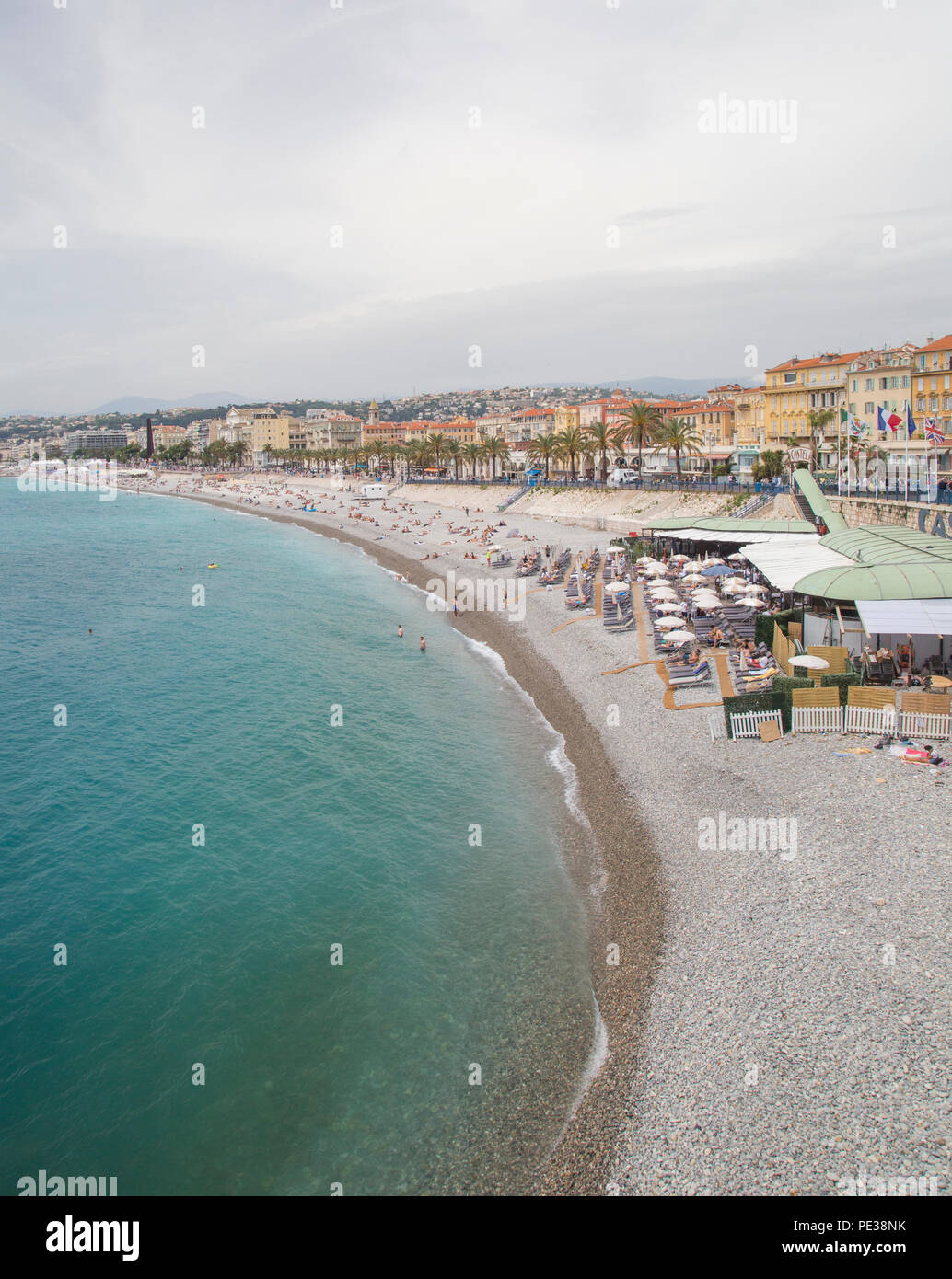 Sunbathers on beach nice france hi-res stock photography and images - Alamy