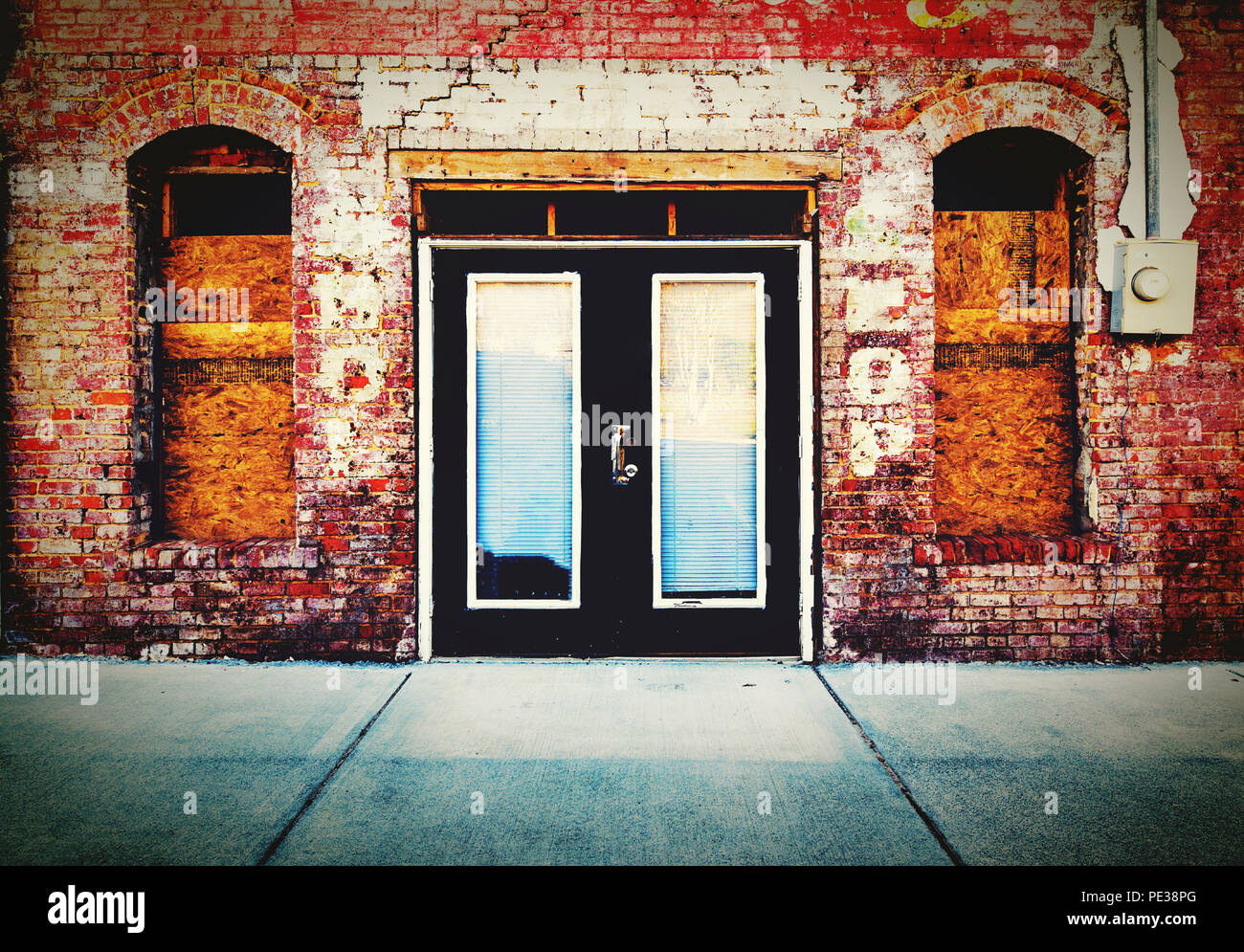 Old Historic Brick Storefront Of Sulgrave Newsstand In