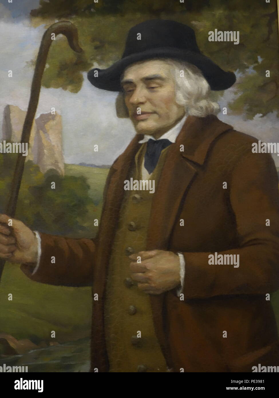 Painting of old 'Blind Jack' Stock Photo - Alamy