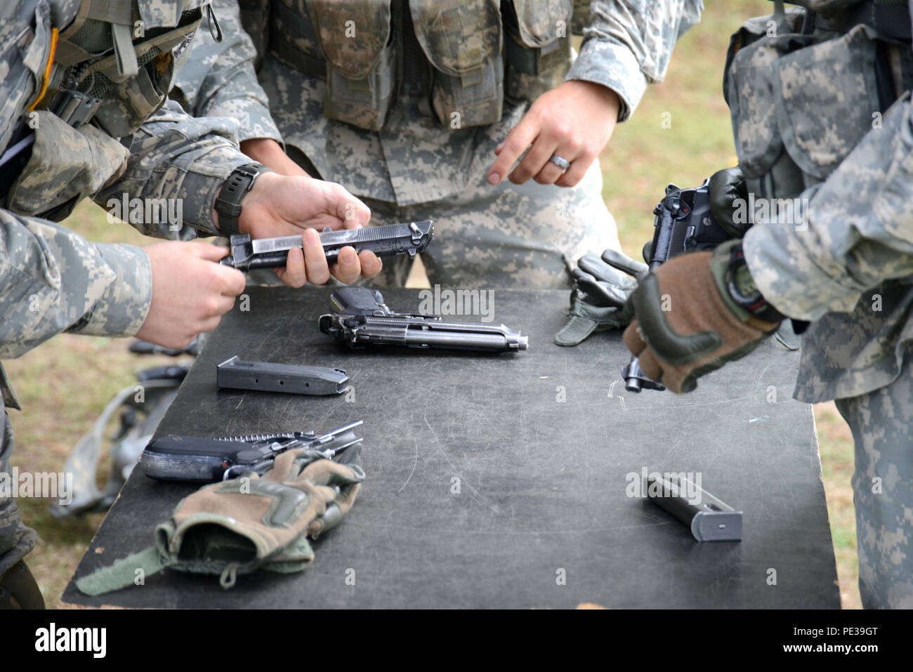 U.S. troopers assigned to 2nd Cavalry Regiment assemble and disassemble ...