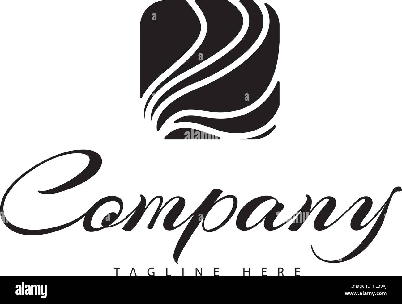 Black wave vector logo image Stock Vector Image & Art - Alamy