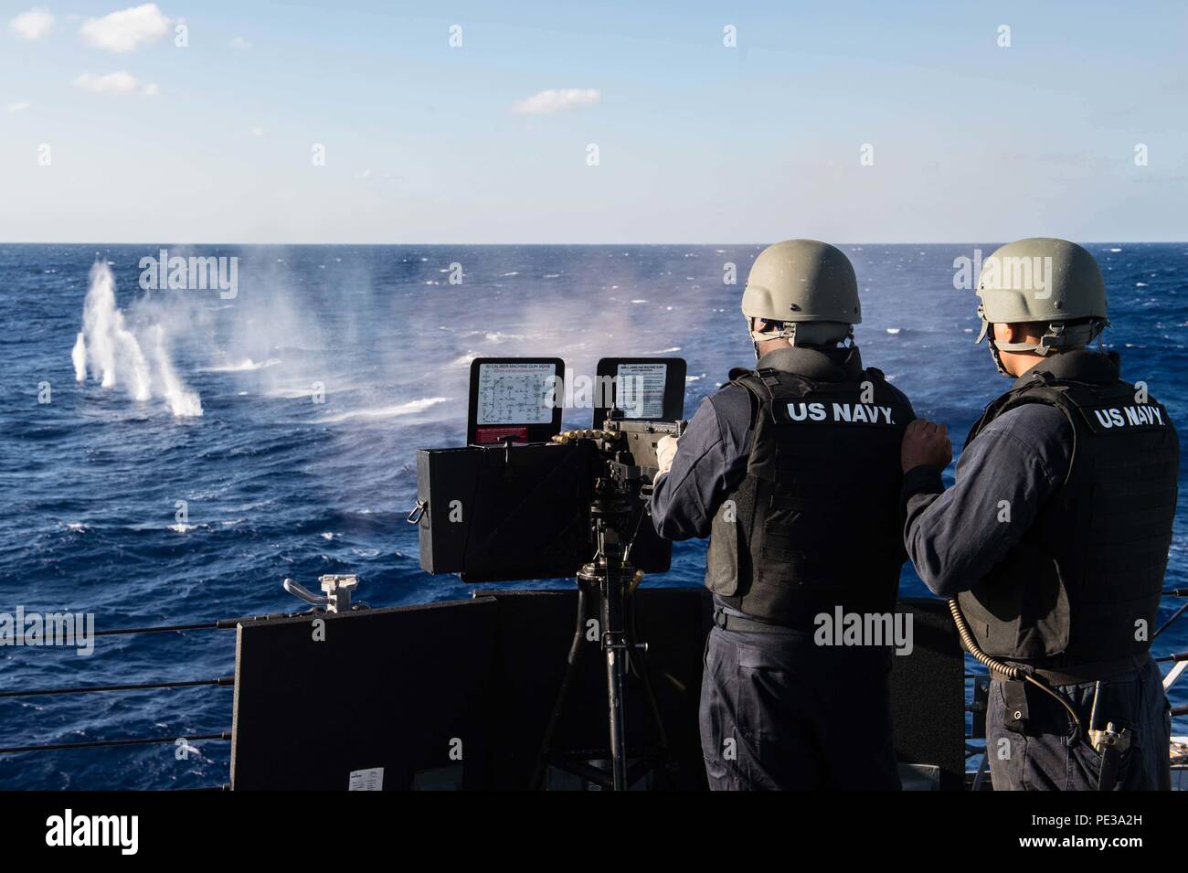 150919-N-NT265-026 WATERS SOUTH OF JAPAN (Sept. 19, 2015) Gunner’s Mate ...