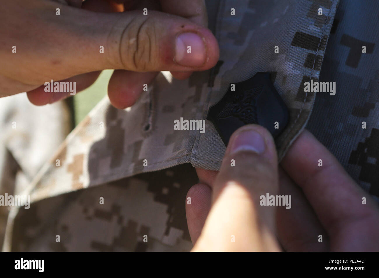 U.S. Sailors attached to Field Medical Training Battalion West ...