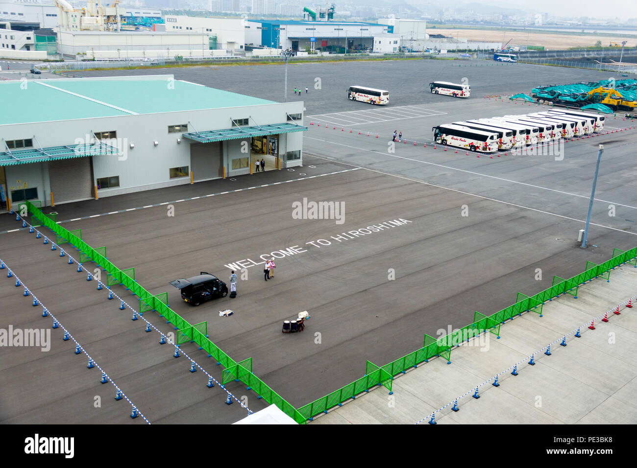Welcome to Hiroshima Port Dock Japan Asia Stock Photo - Alamy