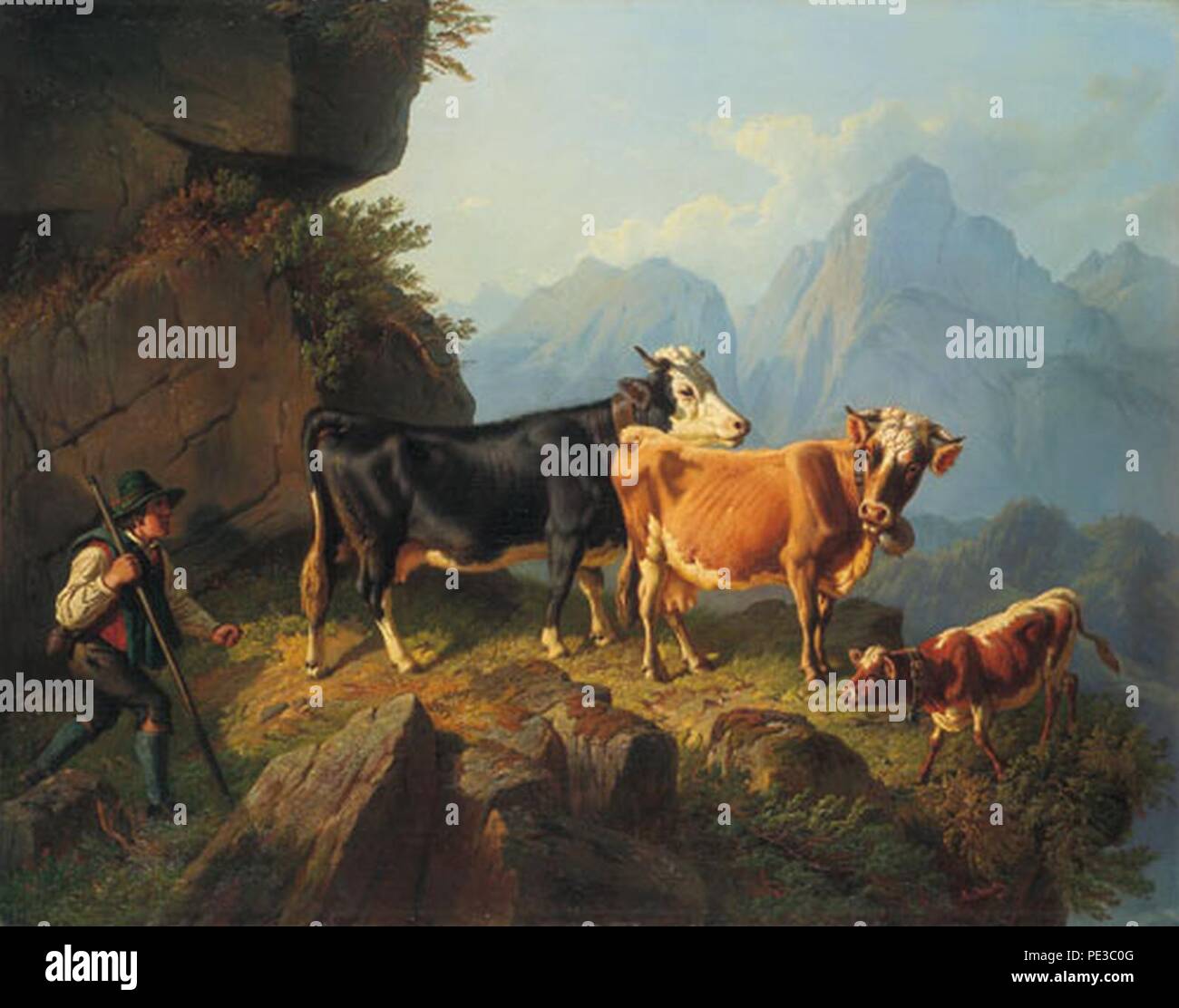 Anton Braith Auf dem Weg zur Alm Stock Photo - Alamy