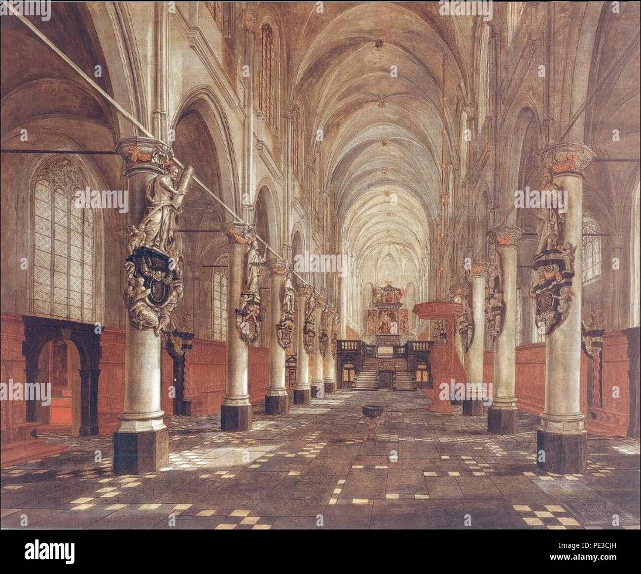 Anton Gunther Gheringh - Interior of the former Saint Walpurga church ...