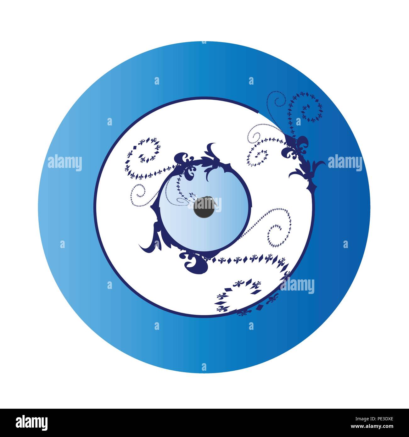 artistic greek blue evil eye vector illustration Stock Vector Image ...