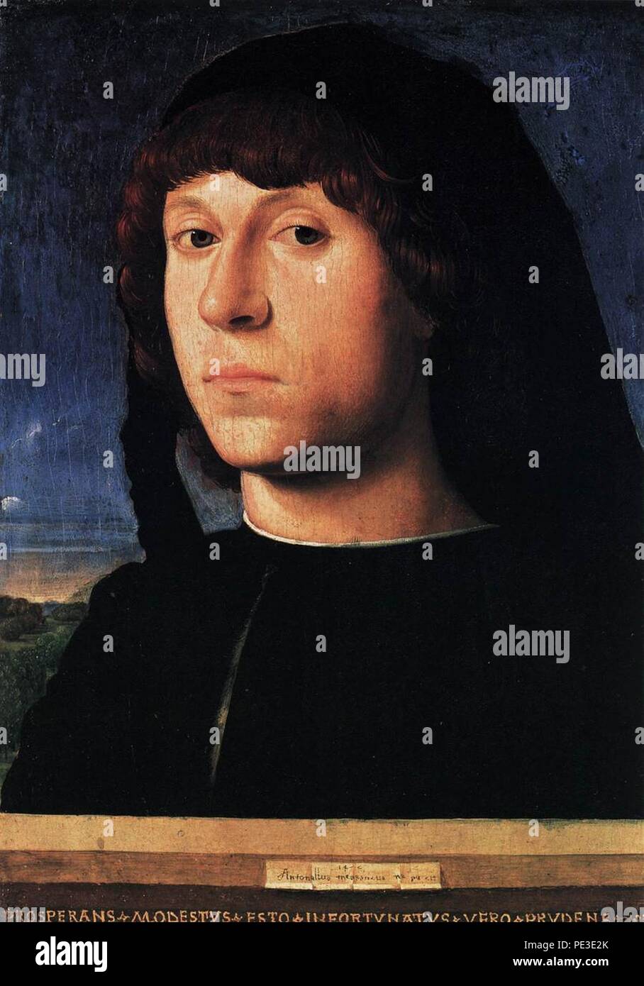 Portrait of a man antonello da messina hi-res stock photography and ...