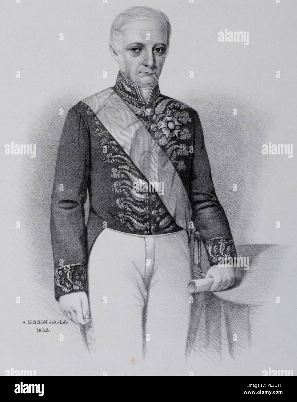 Antonio Carlos Ribeiro de Andrade - Litografia (cropped Stock Photo - Alamy