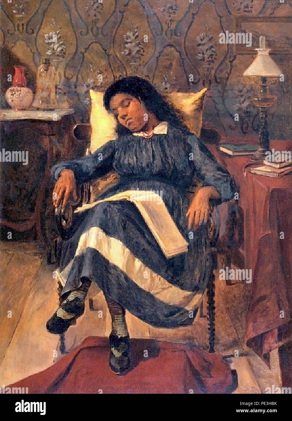 Antônio Rafael Pinto Bandeira - Jovem adormecida Stock Photo - Alamy