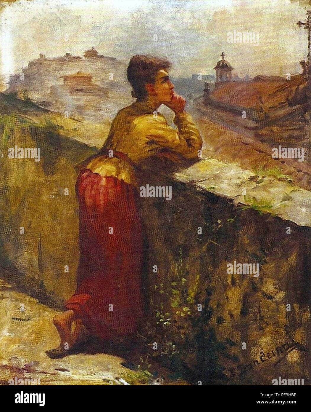 Antônio Rafael Pinto Bandeira - Mulher debruçada Stock Photo - Alamy