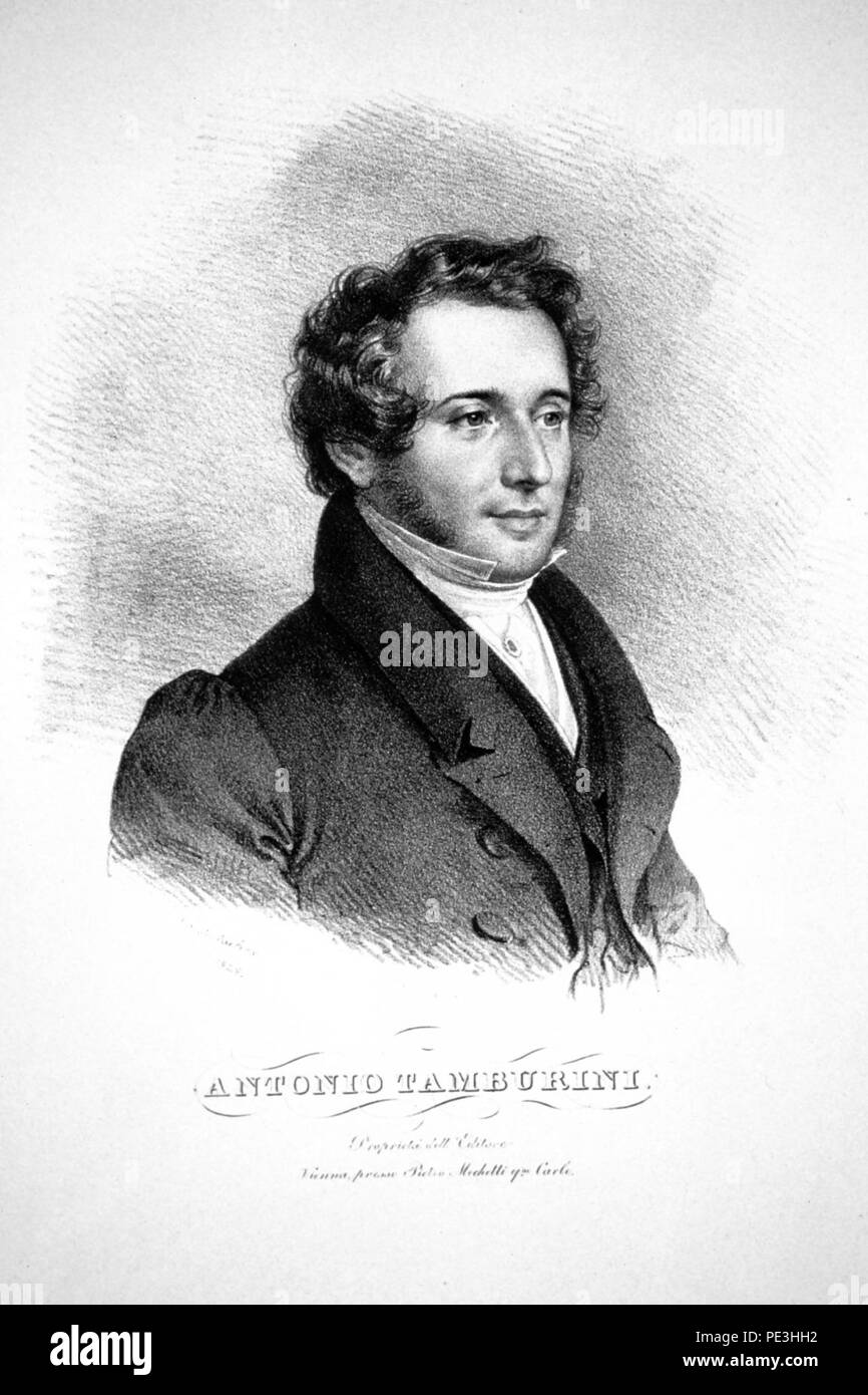 Antonio Tamburini II Litho Stock Photo - Alamy