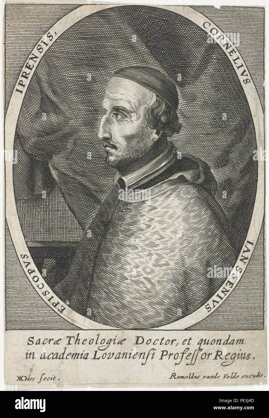 Antony van der Does - Portrait of Cornelius Jansenius Stock Photo - Alamy