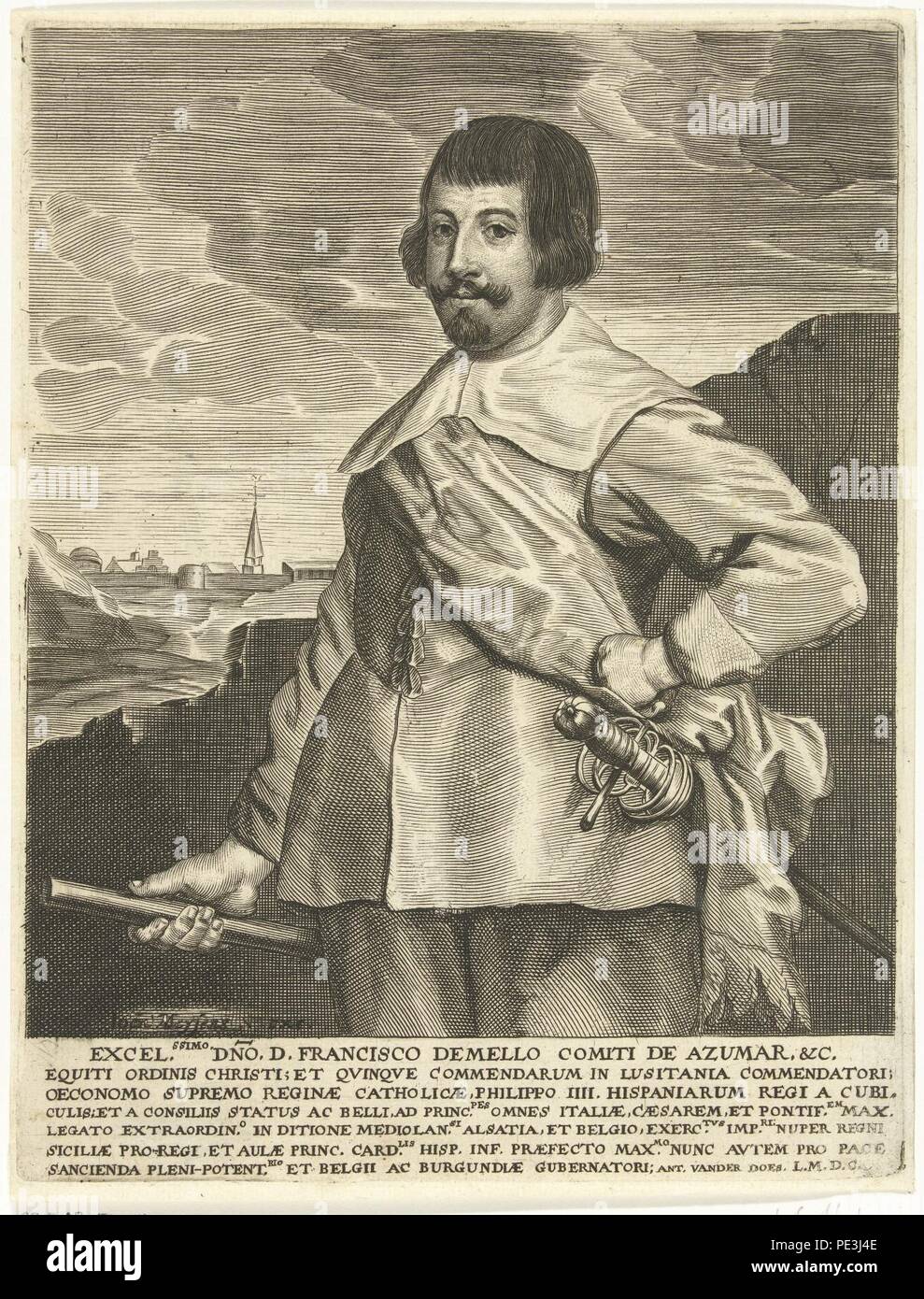 Antony van der Does - Portrait of Francisco de Melo Stock Photo - Alamy