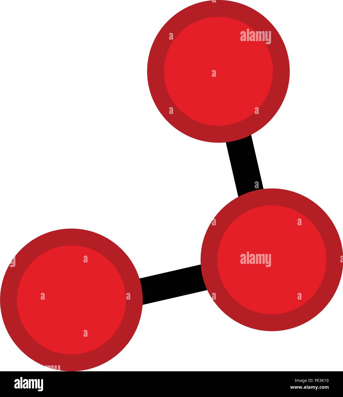 Isolated red molecule icon. Vector illustration design Stock Vector ...